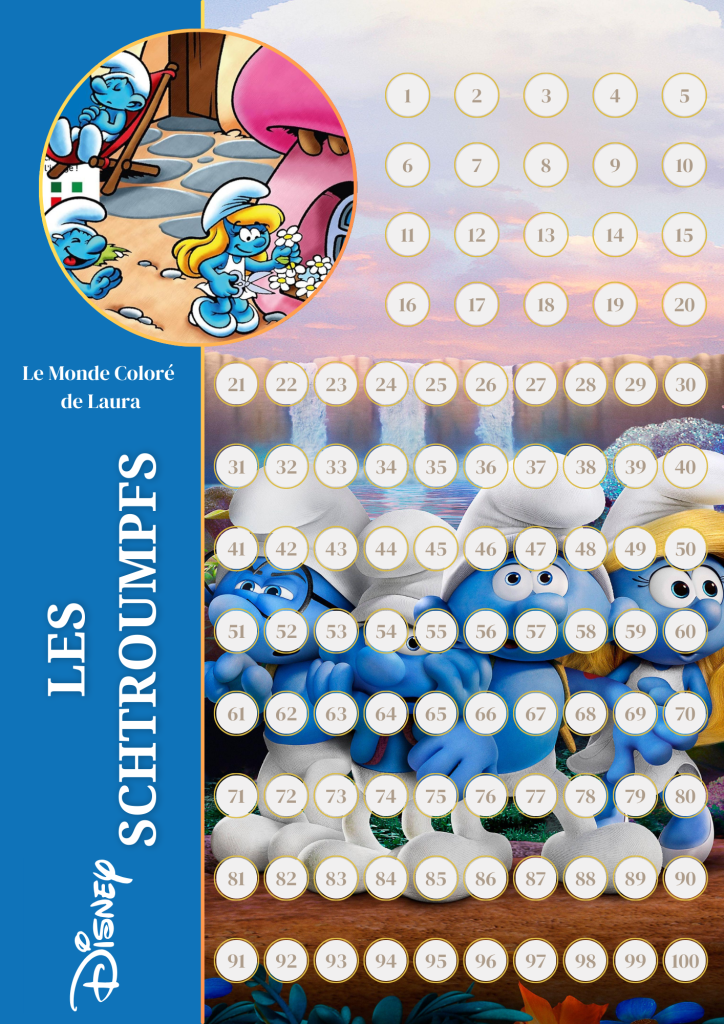 Tracker Coloriages mystères Disney - Les Schtroumpfs - Le Monde Coloré ...